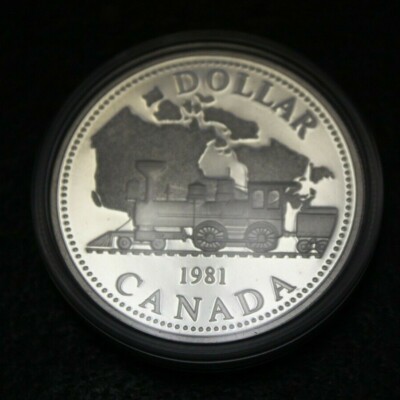 Canada 1981 Silver proof Dollar Train railway | eBay