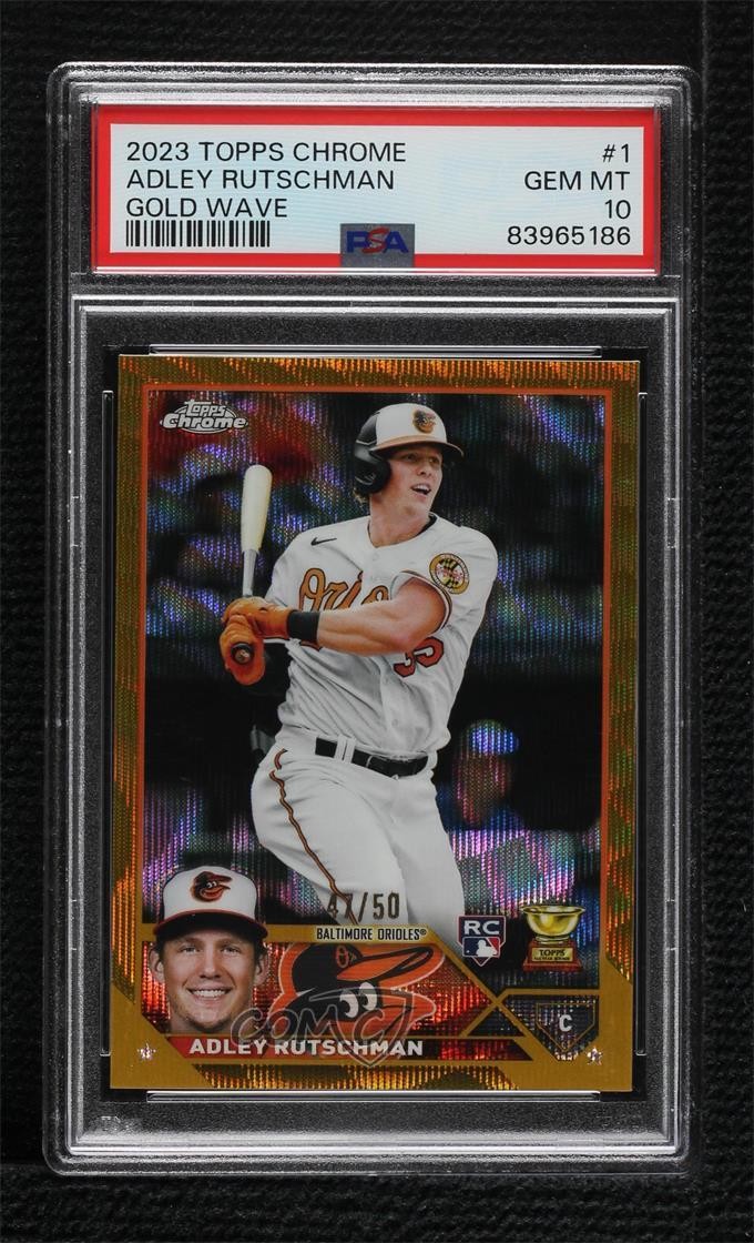 2023 Topps Chrome - Adley Rutschman #1 Gold Wave Refractor /50 (RC) for ...