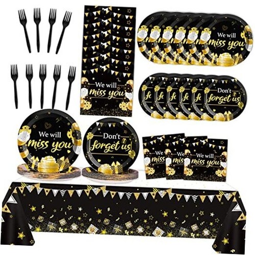 98pcs We Will Miss You Party Decorations Farewell Disposable Paper ...