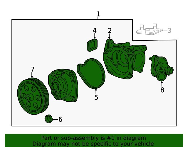 Genuine+GM+Water+Pump+Assembly+12690253 for sale online | eBay
