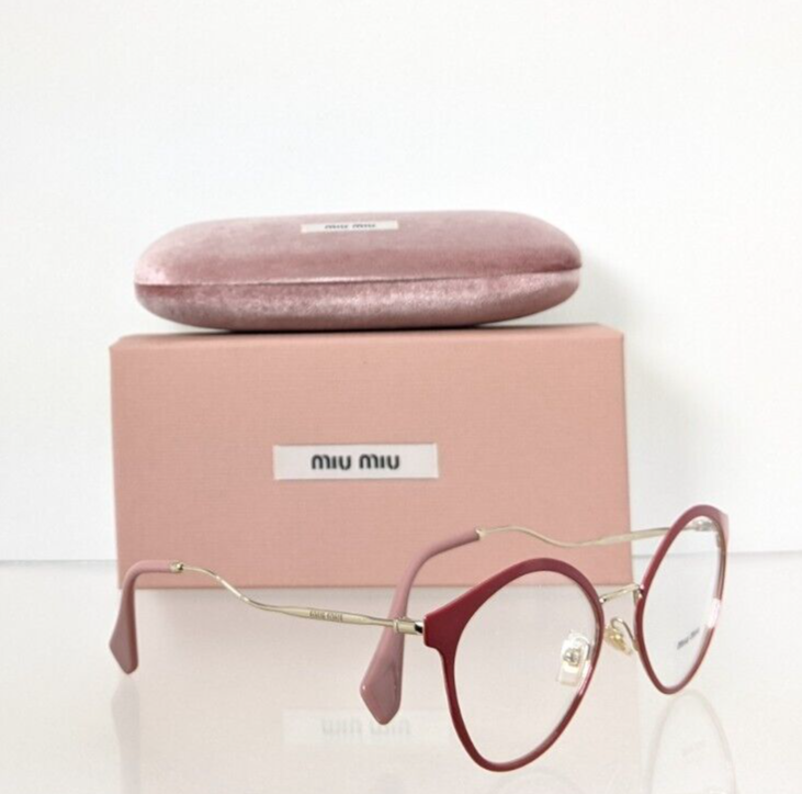 Brand New Authentic Miu Miu Eyeglasses VMU 52Q C4O - 1O1 Red Gold 52Q ...