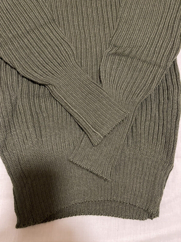 Genuine British Army Vintage 100% New Wool Olive Green Commando Sweater ...