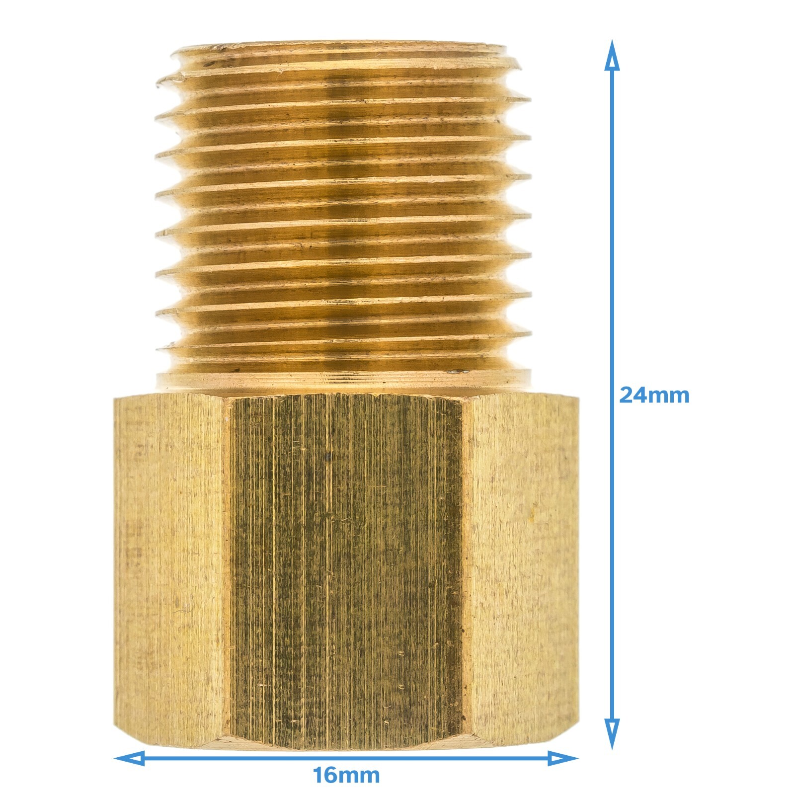 Brass Female M10 x 1mm To Male 1/4" BSP Pipe Reducer Threaded Adapter ...