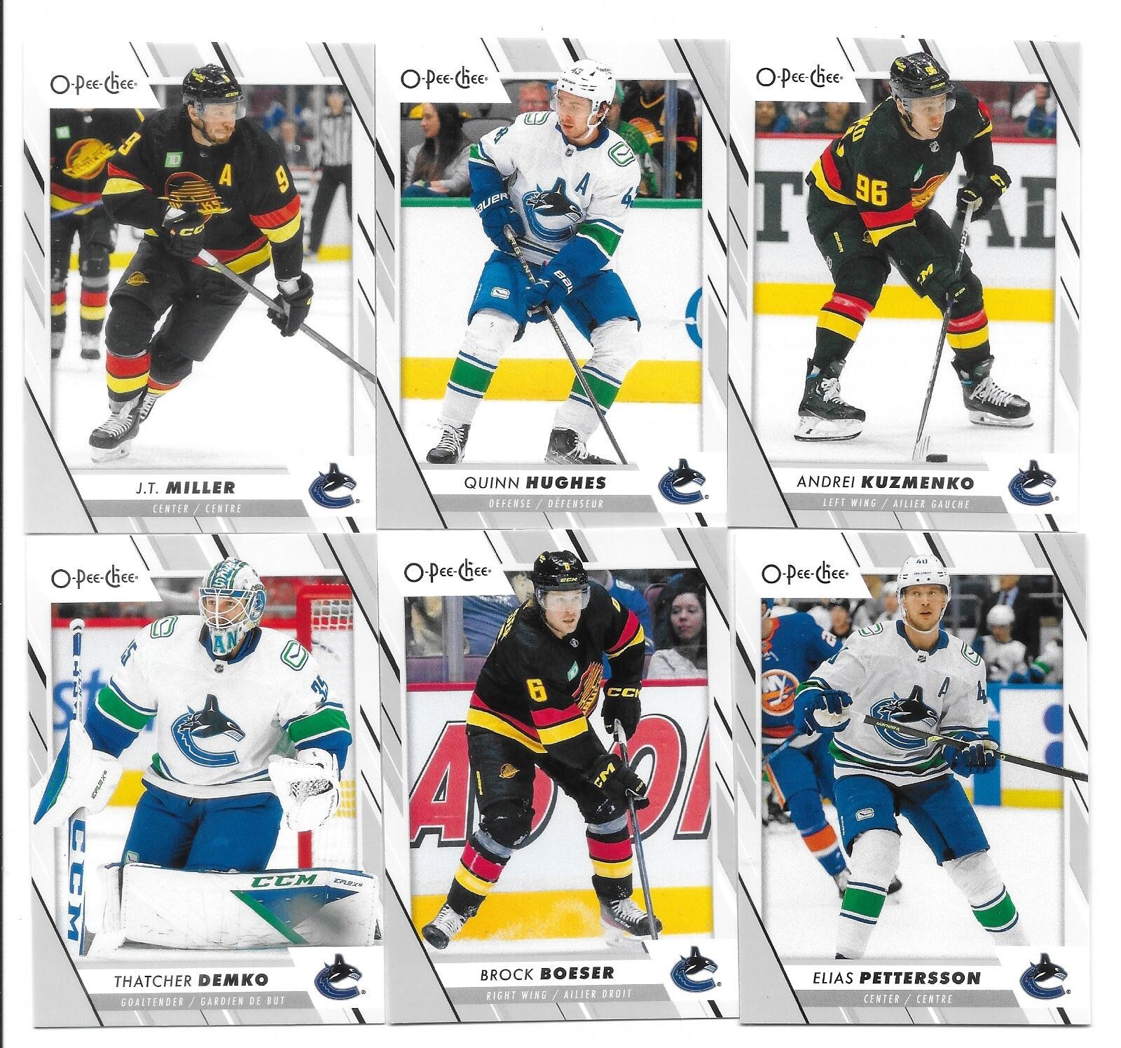 2023-24 opc team set 18 cards Canucks w/ All Star SP Pettersson & 2 RC ...
