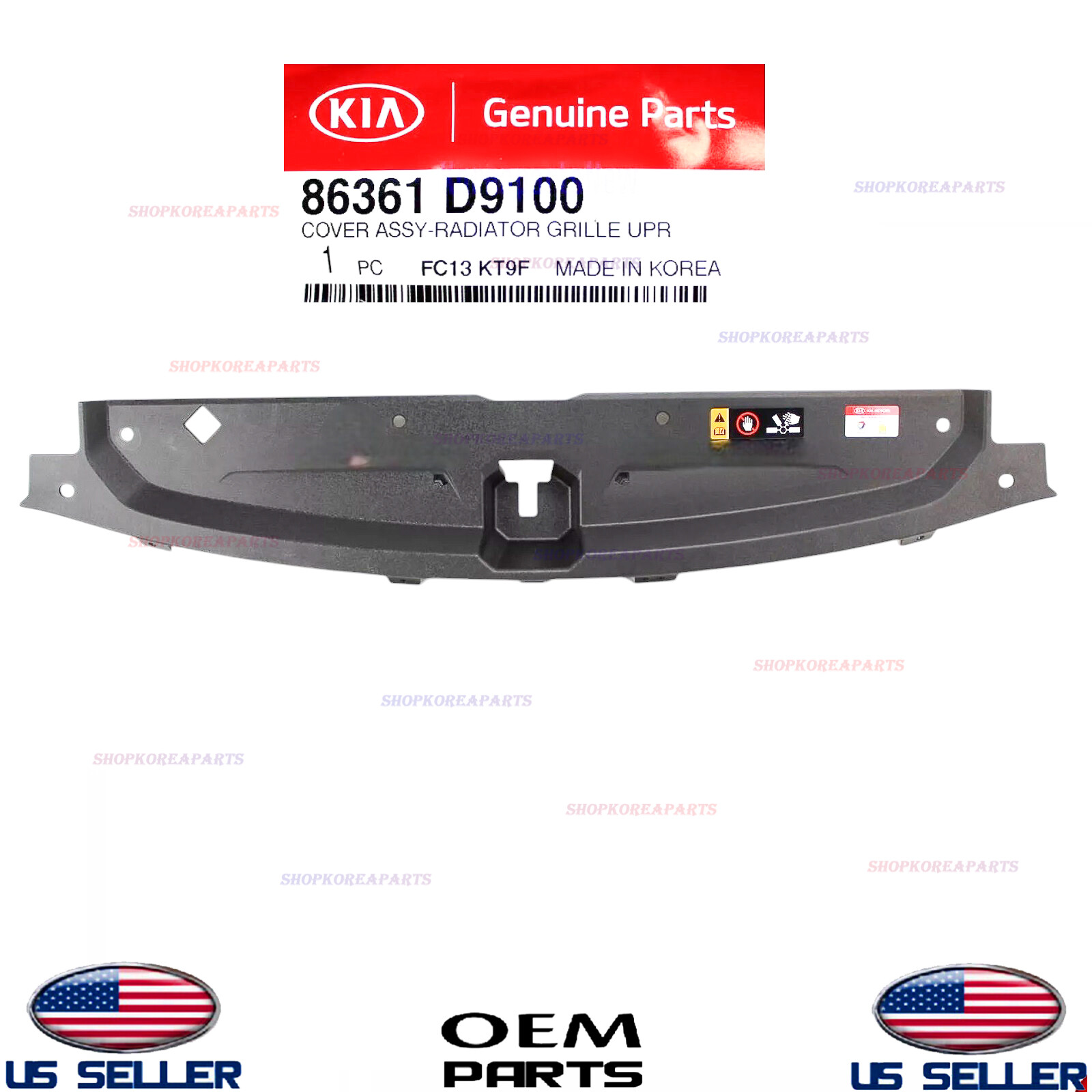 Genuine OEM Cover Grille Upper Radiator Sight Shield 2020-2022 Kia ...