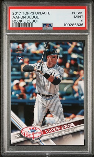 2017 TOPPS UPDATE RC DEBUT #US99 AARON JUDGE ROOKIE RC PSA 9 | eBay