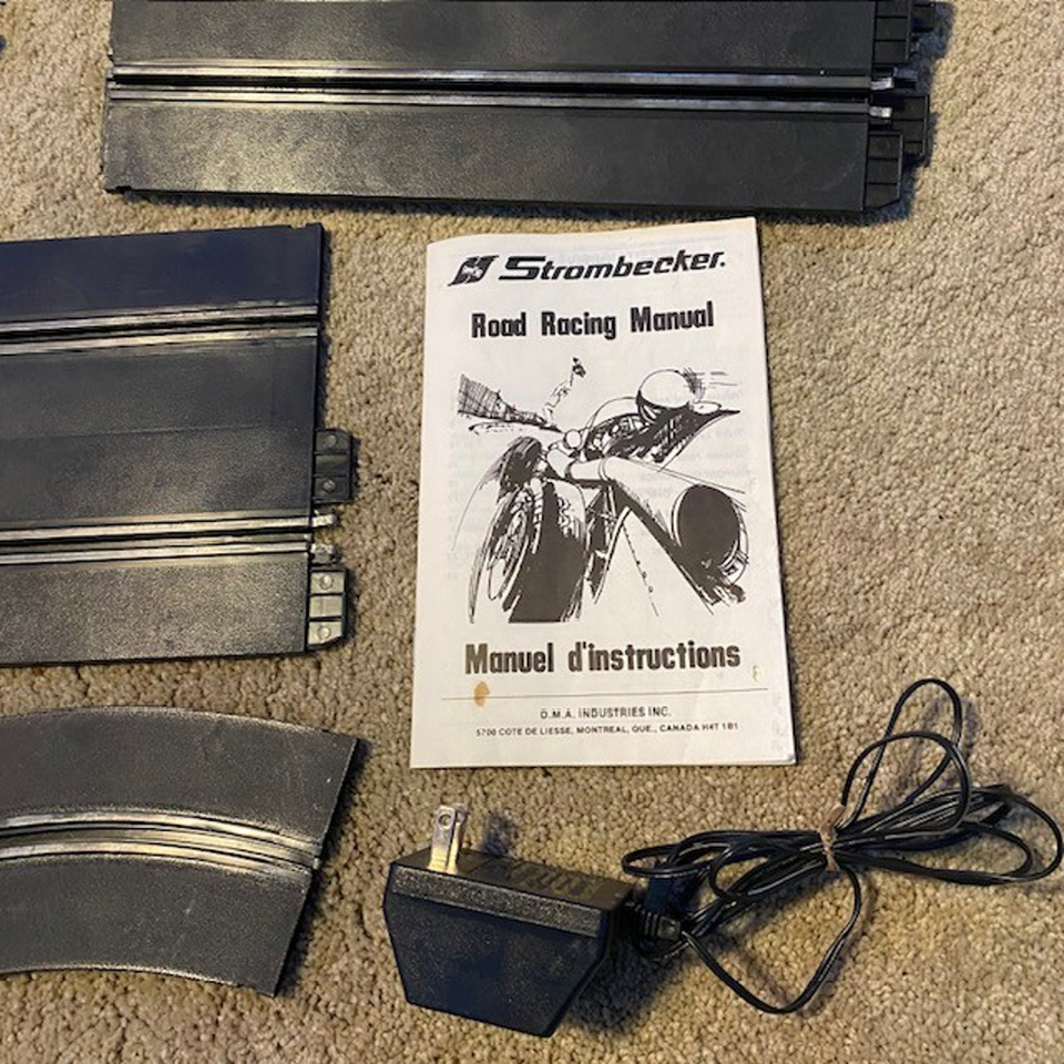 Vintage 60s Strombecker 1/32 Slot Car Road Race Set 4 Cars 50+ Piece ...