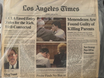 Menendez brothers GUILTY MURDER 1996 original California whole ...