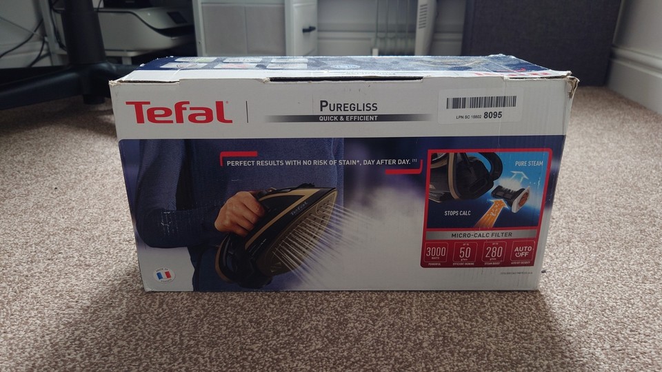 Tefal Puregliss Steam Iron, 3000W Power, Non-Stick, Durilium Soleplate ...