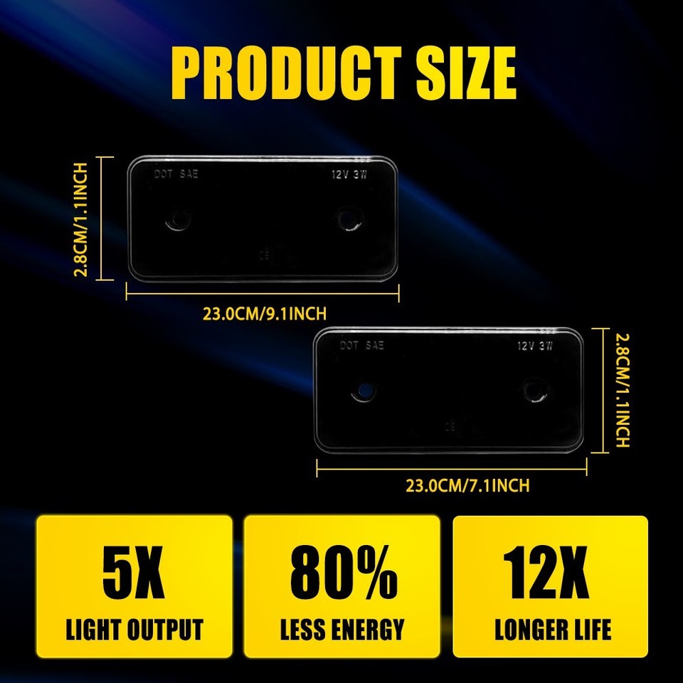 For 1999-2014 Mercedes W463 G500 G550 G55 AMG Smoked Lens Side LED ...