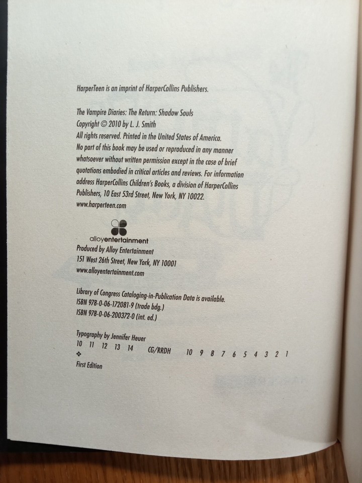 The Vampire Diaries: the Return: Shadow Souls by L. J. Smith (2010 ...