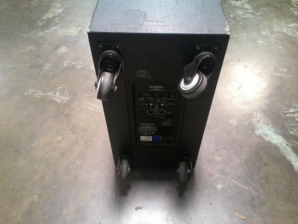 QSC KSub 1000W Dual 12" Powered/Active Subwoofer W/ Caster Wheels | eBay