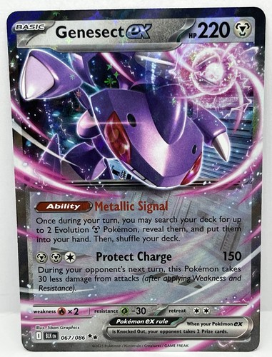 Genesect ex - Pokémon TCG Black Bolt Holo Double Rare Pokemon Card 067/ ...