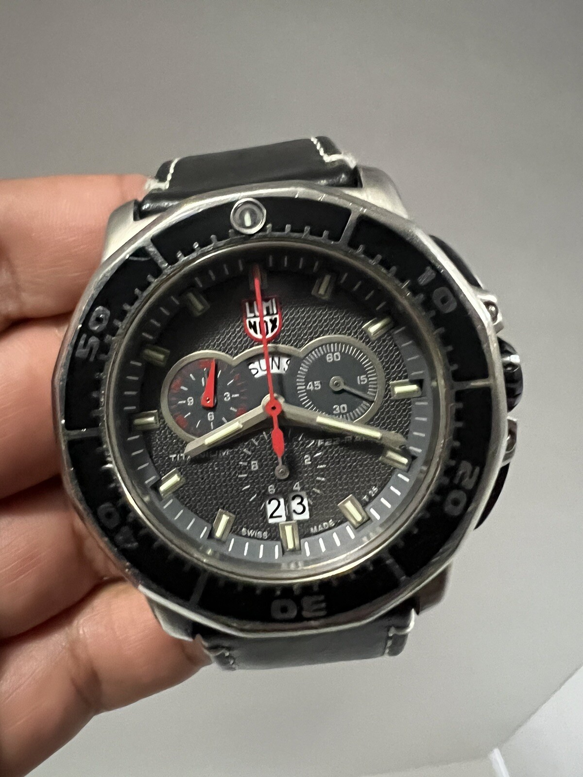 Luminox+Raptor+Titanium+F-22+Watch+Swiss+Made+Chronograph+9200+Series ...