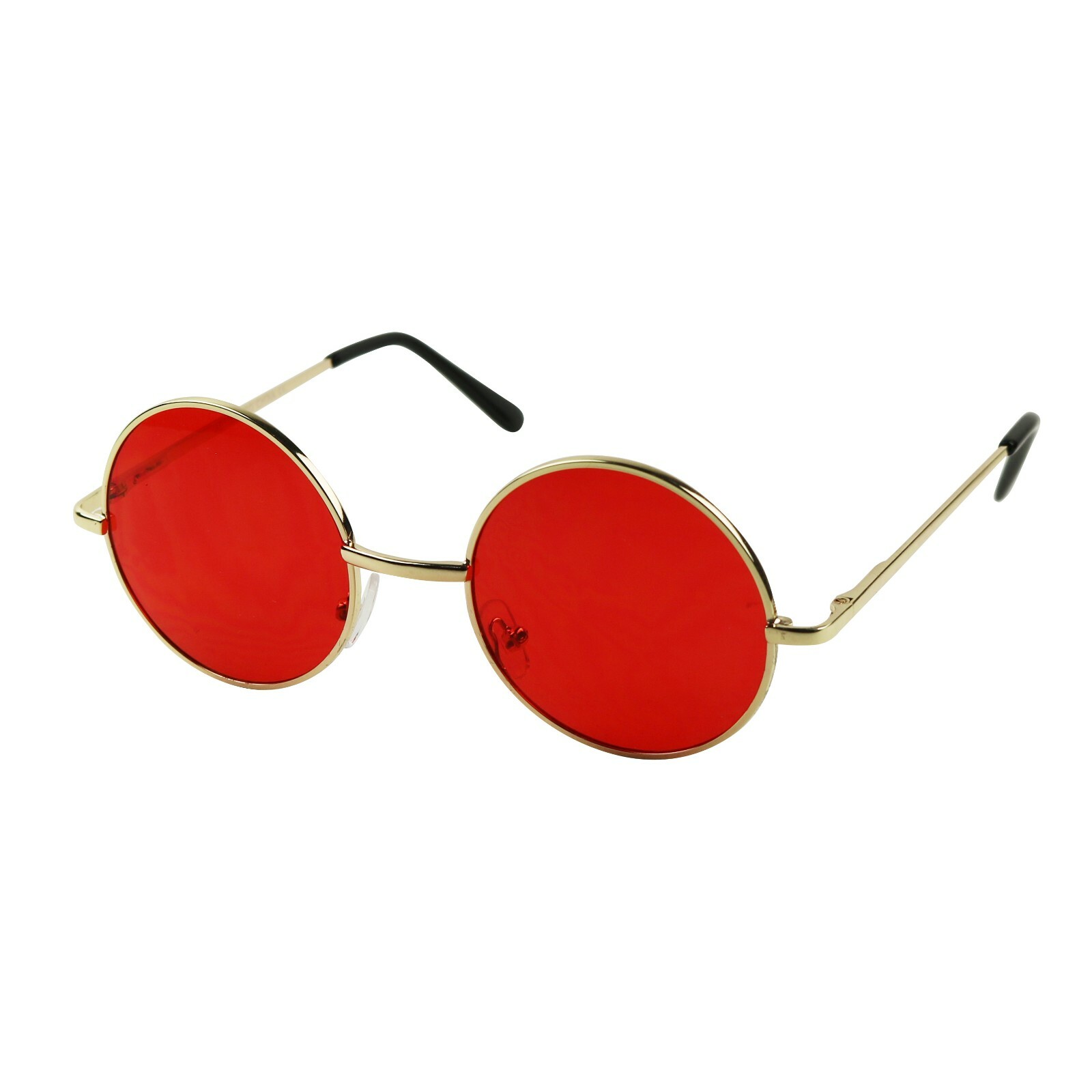 Small Slim Circular Round Red Lens Lennon Groovy 70's Costume UV 400 ...