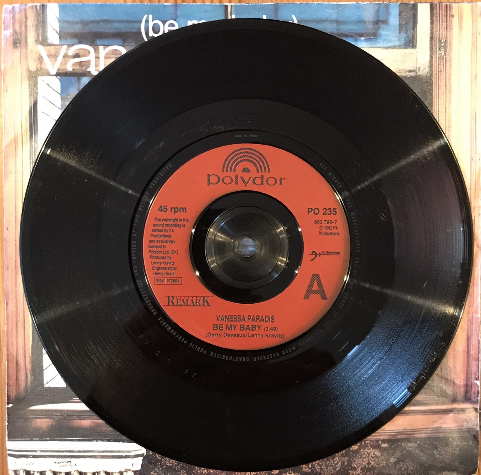 Vanessa Paradis – Be My Baby Polydor – PO 235 (Writ Lenny Kravitz) 3 ...