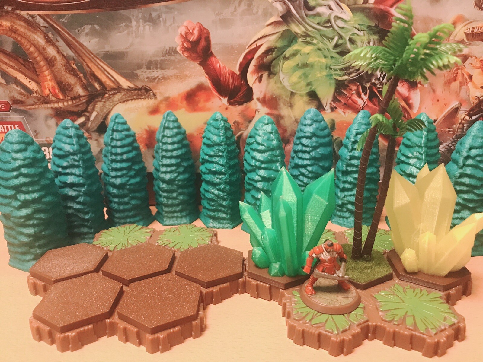 Heroscape Custom Terrain Bases (5x 1-hex) - Create Own Terrain | eBay