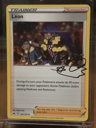 Pokemon TCG Leon Trainer 134/159 Holo Rare NM Crown Zenith 2023 | eBay