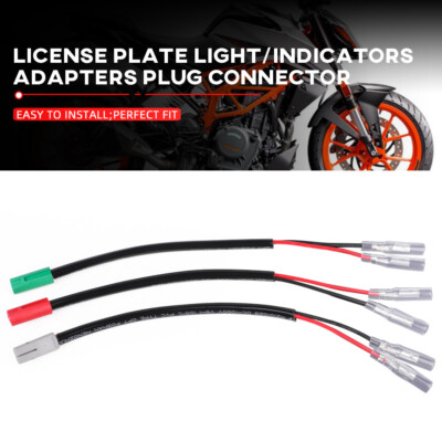 Turn Signal/License Plate Light Adapters Plug Connector For 200 250 390 ...