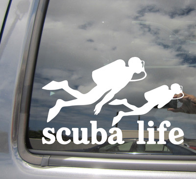 Scuba Life - Dive Diving - Car Auto Window Vinyl Die-Cut Decal Sticker ...