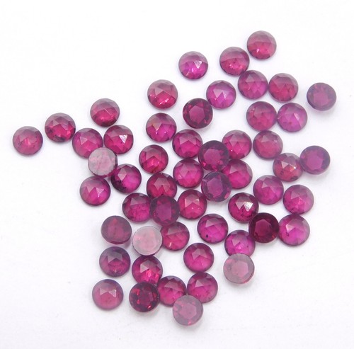 Natural Garnet Round Rose Cut Loose Gemstone 3 MM For Jewelry Making P ...