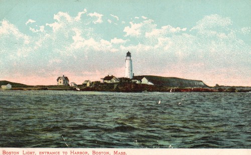 Postcard MA Boston Light Entrance to Harbor Divided Back Vintage PC ...