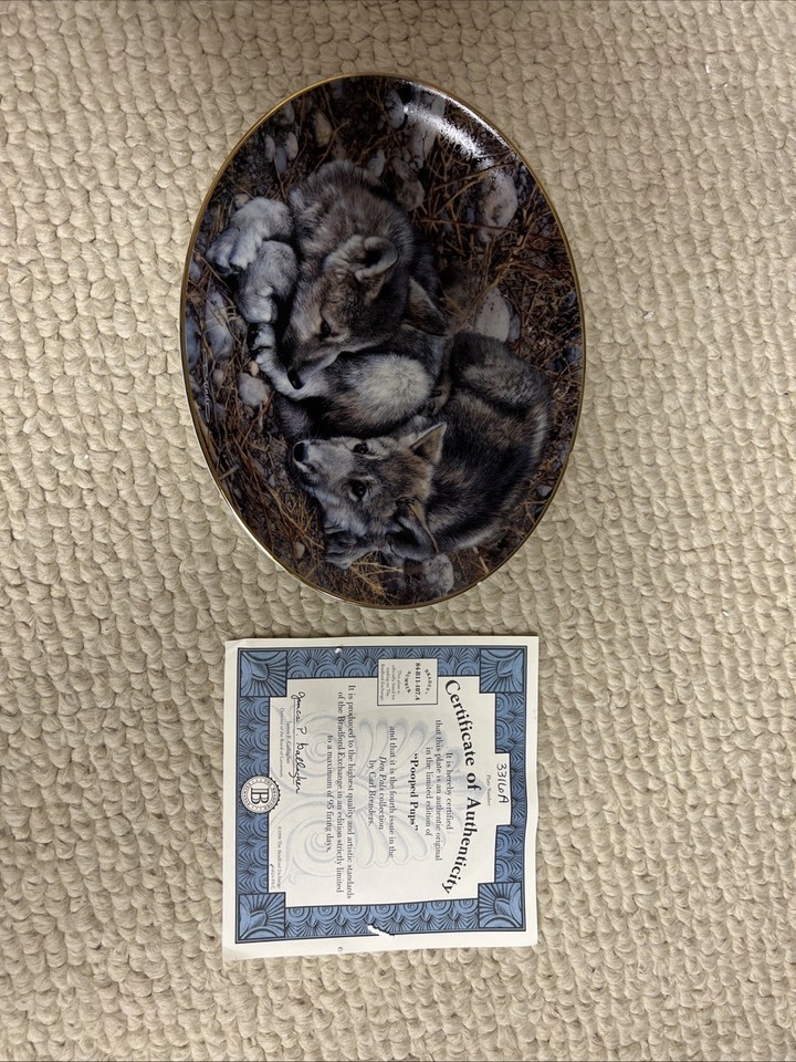 The Bradford exchange Collectible Wolf Plates Limited Edition LOT of 4 ...