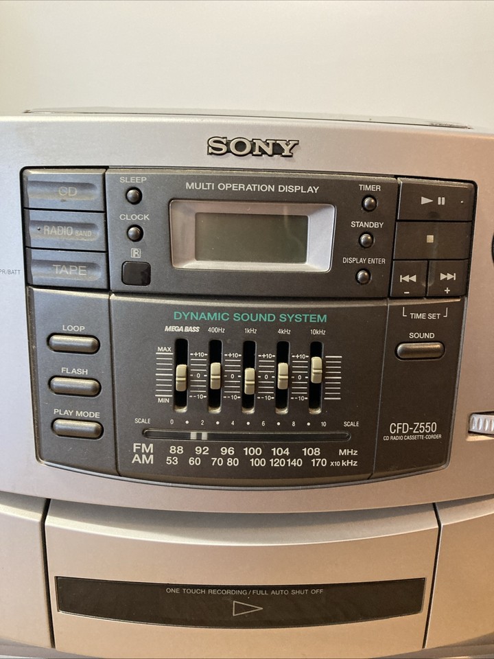 Sony CFD-Z550 AM/FM CD Cassette Portable Stereo Boombox ~ Read ...