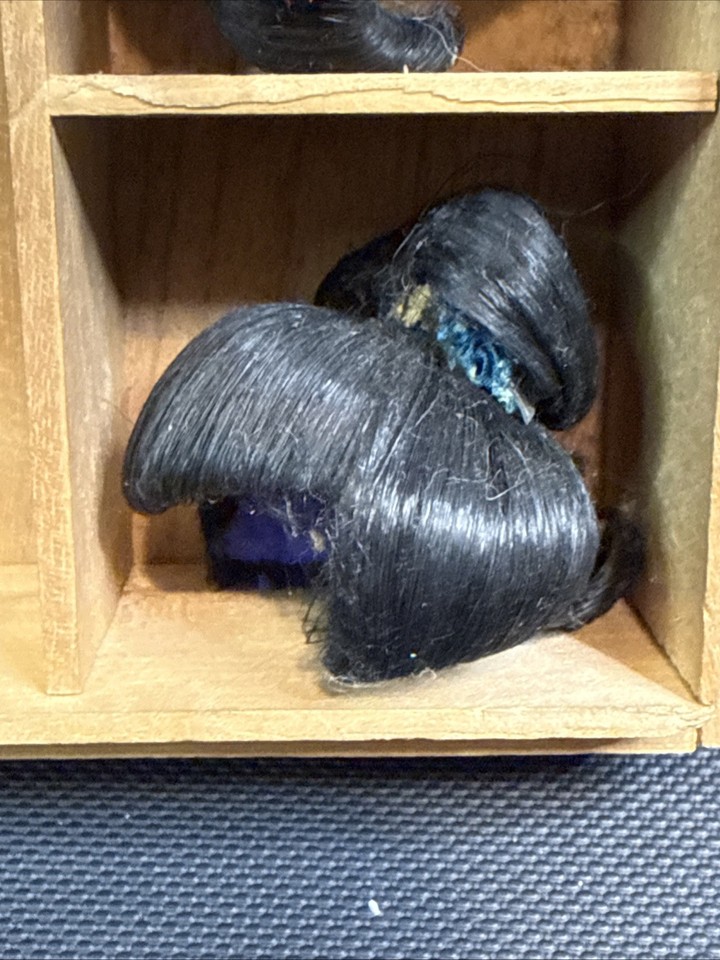 Vintage Hanako Doll Japanese In Wooden Box Wigs Set Of 6 Half Doll No ...