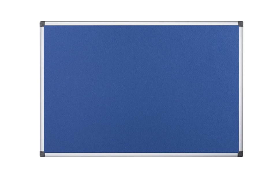 Bi-Office Maya Blue Felt Noticeboard Aluminium Frame 1200X1200mm | eBay UK