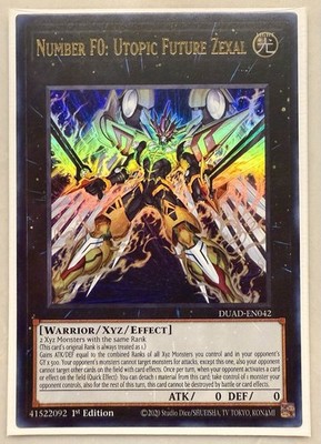 Yugioh! 1x Number F0: Utopic Future Zexal DUAD-EN042 Ultra Rare 1st Ed ...