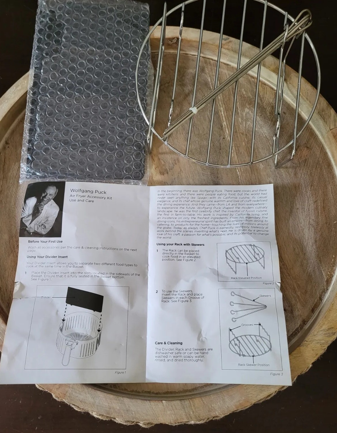 Wolfgang Puck Air Fryer Accessory Kit Rack, Divider, Skewer | eBay