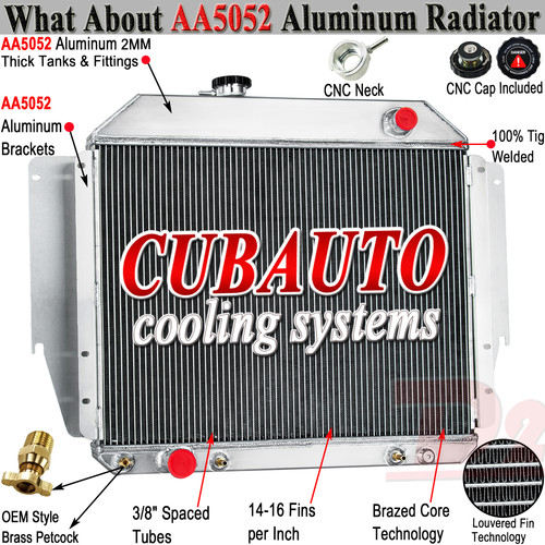 3 Row Radiator For 1979-1991 1990 Ford E100 E150 E250 E350 Econoline 5 ...