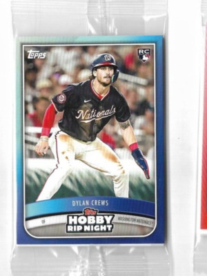 2025 Topps Hobby Rip Night Dylan Crews (RC) BLUE Parallel SP - Sealed ...