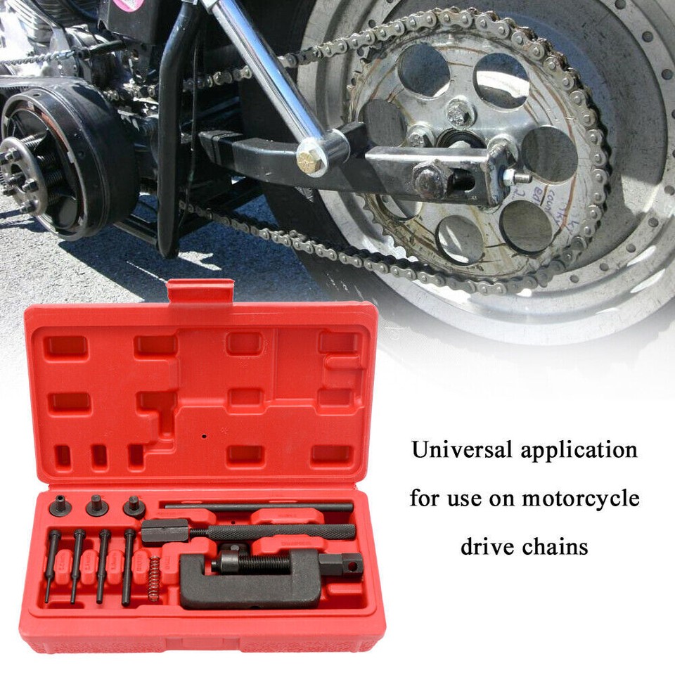 Motorcycle Chain Breaker Kit Chain Cutter Rivet Tool 520/525/530/630 ...