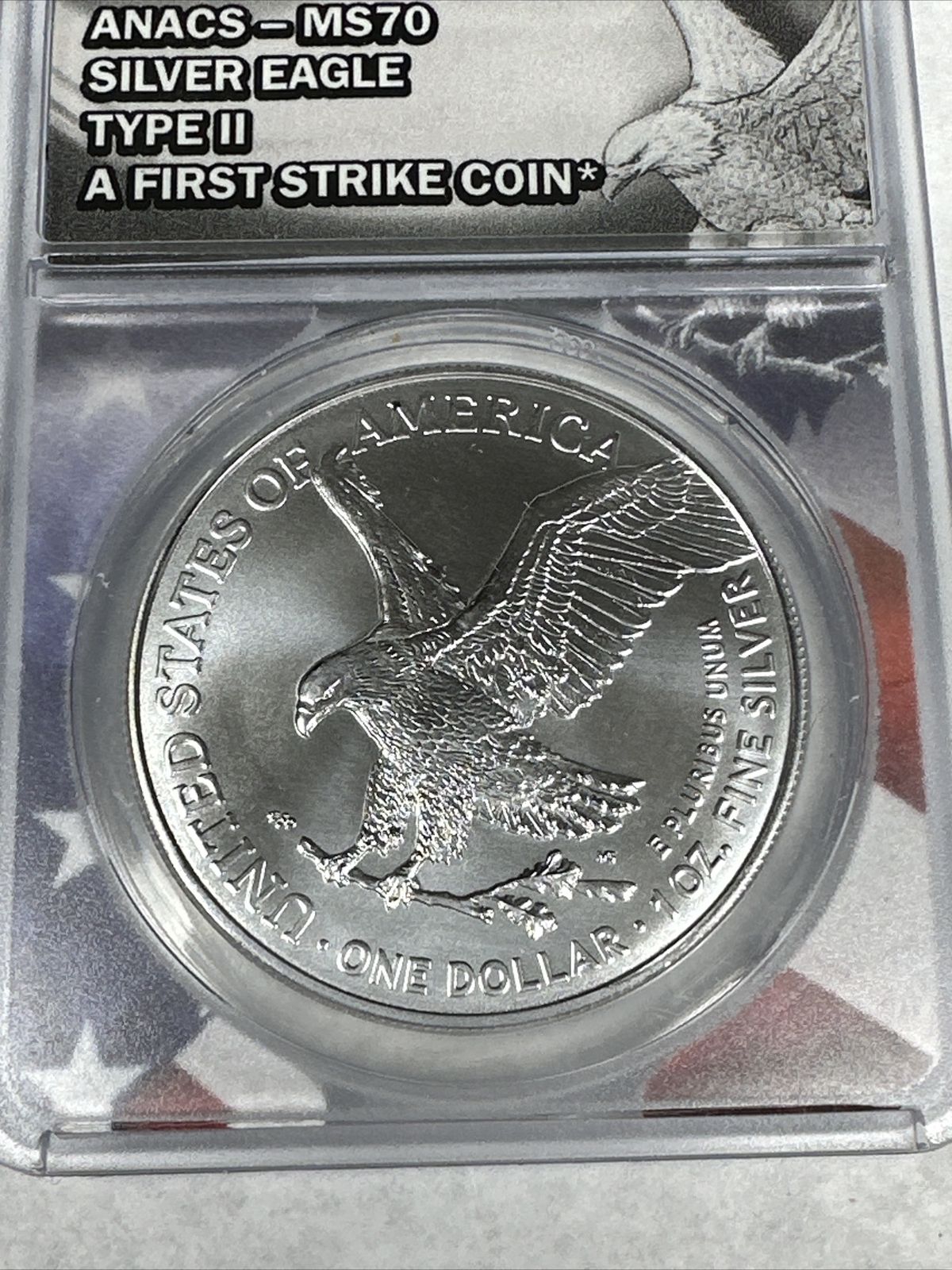 2021 $1 AMERICAN SILVER EAGLE ANACS MS70 TYPE 2 FIRST STRIKE LABEL | eBay