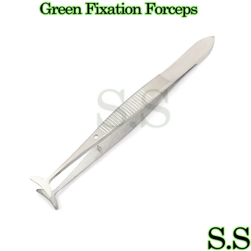 Green Fixation Forceps 4" Surgical ENT Instruments | eBay