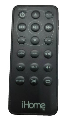 iHome Remote Control iR9 - black, for iPhone dock/clock radio model iH9 ...