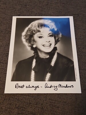 Audrey Meadows Signed 8x10 Black & White Photograph Promo The ...