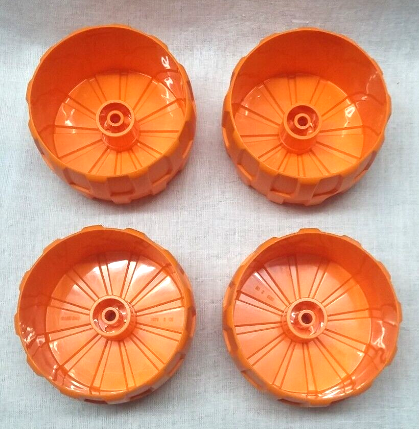 LEGO® 2573 - 4x Reifen - Rad - Hard Plastic Giant - Orange - aus Set ...