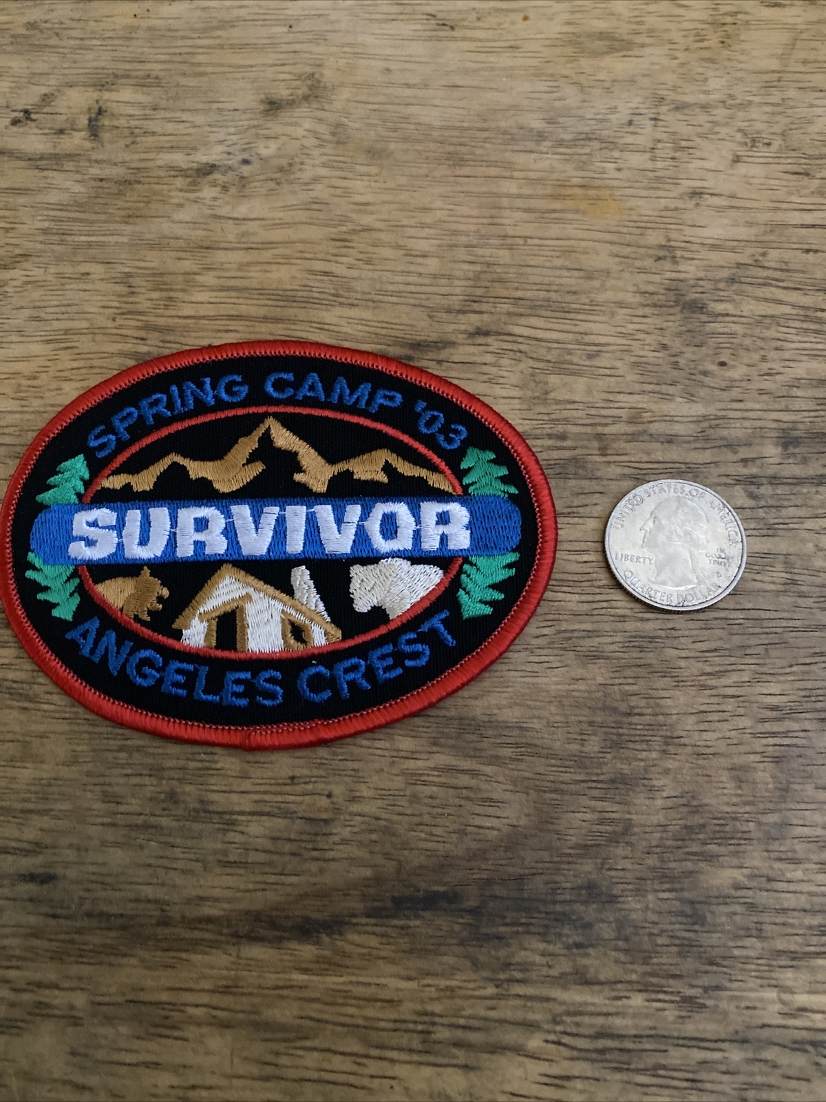 Cub Boy Girl Scout fun patch badge Spring Camp 2003 Survivor Angeles ...