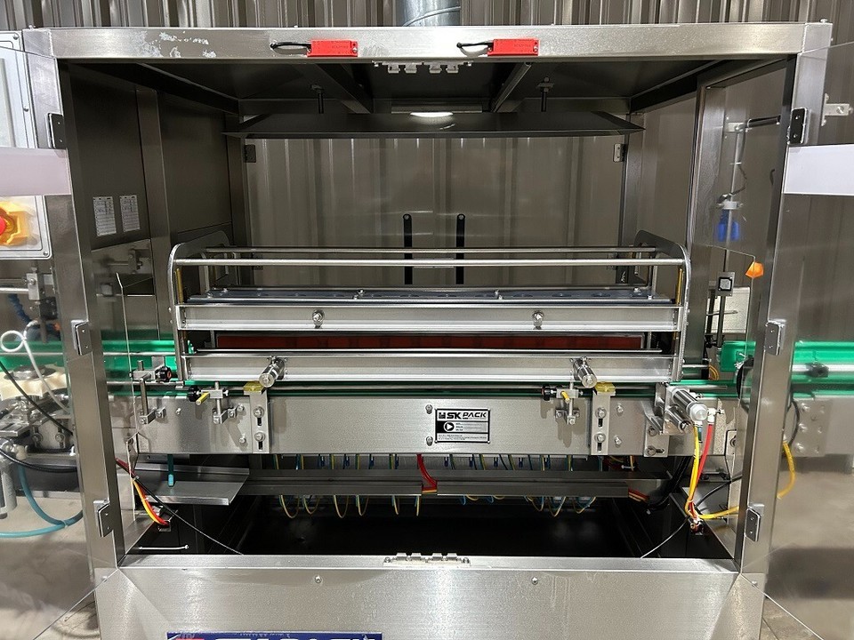 2016 SK Pack Bottling Line Bottle Rinser, Filler Capper Sleeve Labeler ...