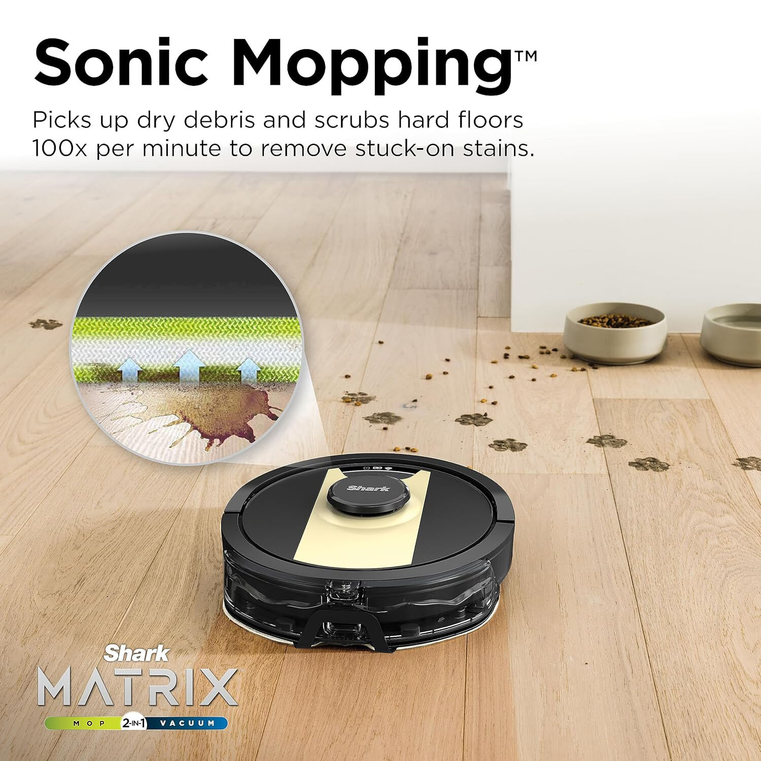 Shark Matrix 2-in-1 Robot Vacuum/Mop with Sonic Mopping, RV2410WD ...