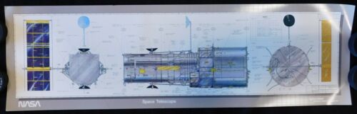 NASA Space Telescope 36.5"X17" Single Sided Poster Lockheed Missiles ...