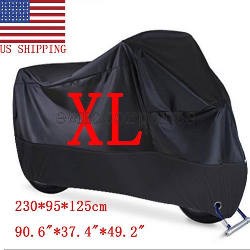 XL Black Motorcycle Cover Outdoor For Yamaha YZF R1 R6 R1M R3 R6S R7 ...