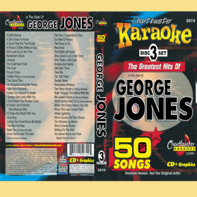 GEORGE JONES COUNTRY Karaoke 3 CD+G Chartbuster 5074 NEW BOX w/SONG ...