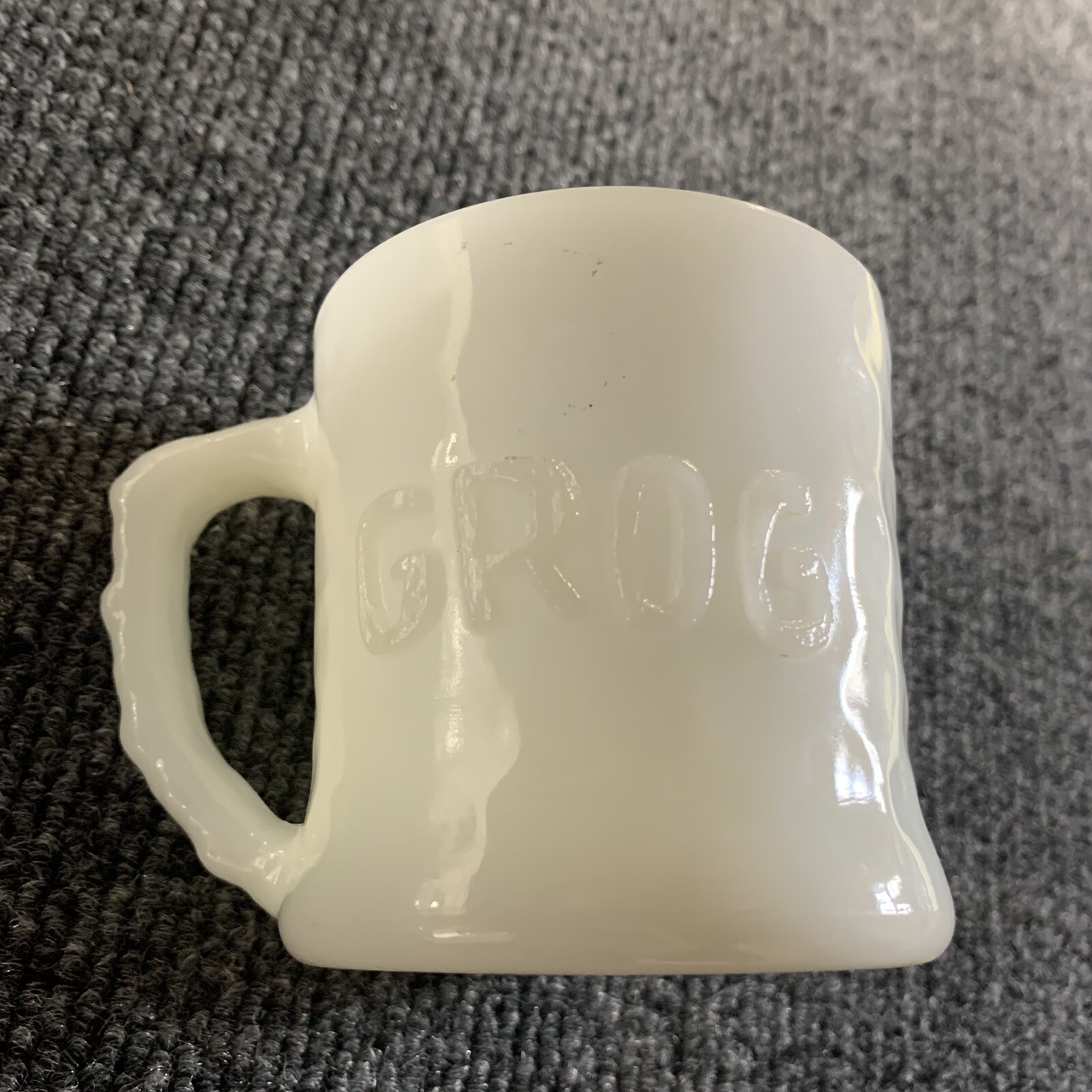 Vintage B.C. Comic BC GROG Milk Glass Mug Coffee Cup Johnny Hart Fire ...