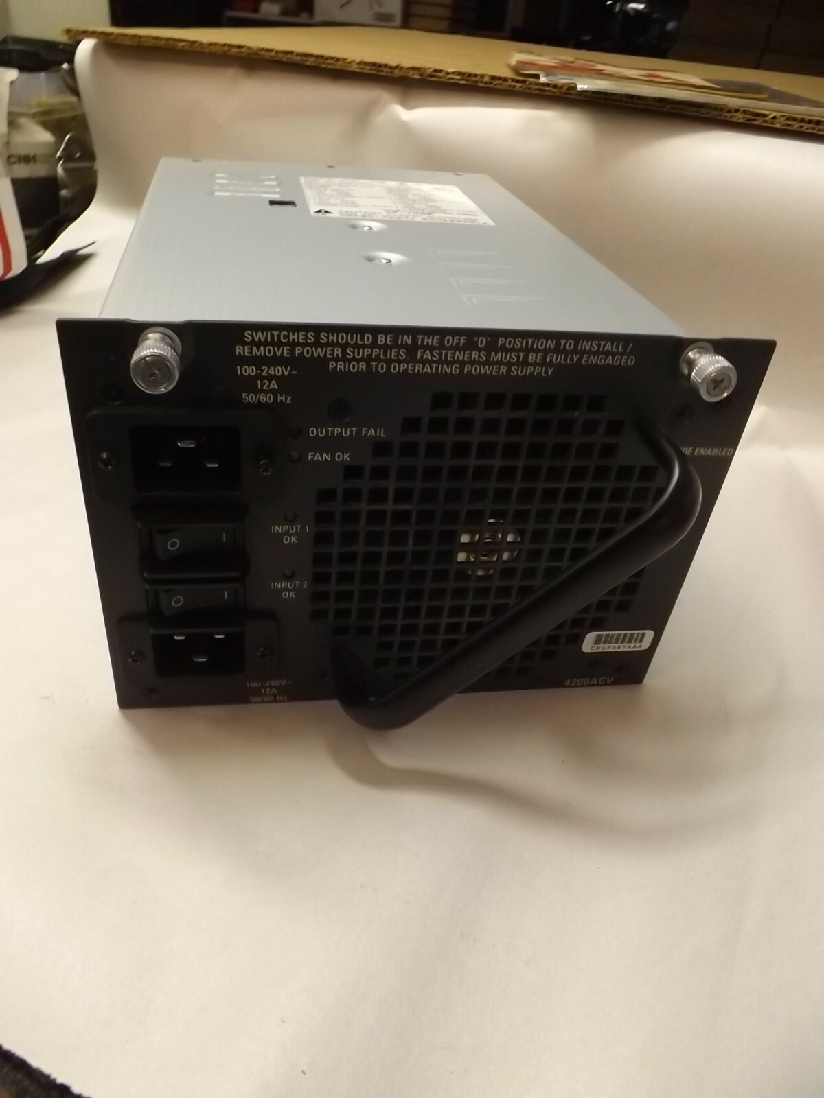 Cisco 4200ACV AA24410 100-240V 12A 50/60Hz 4200W AC PoE Power Supply ...