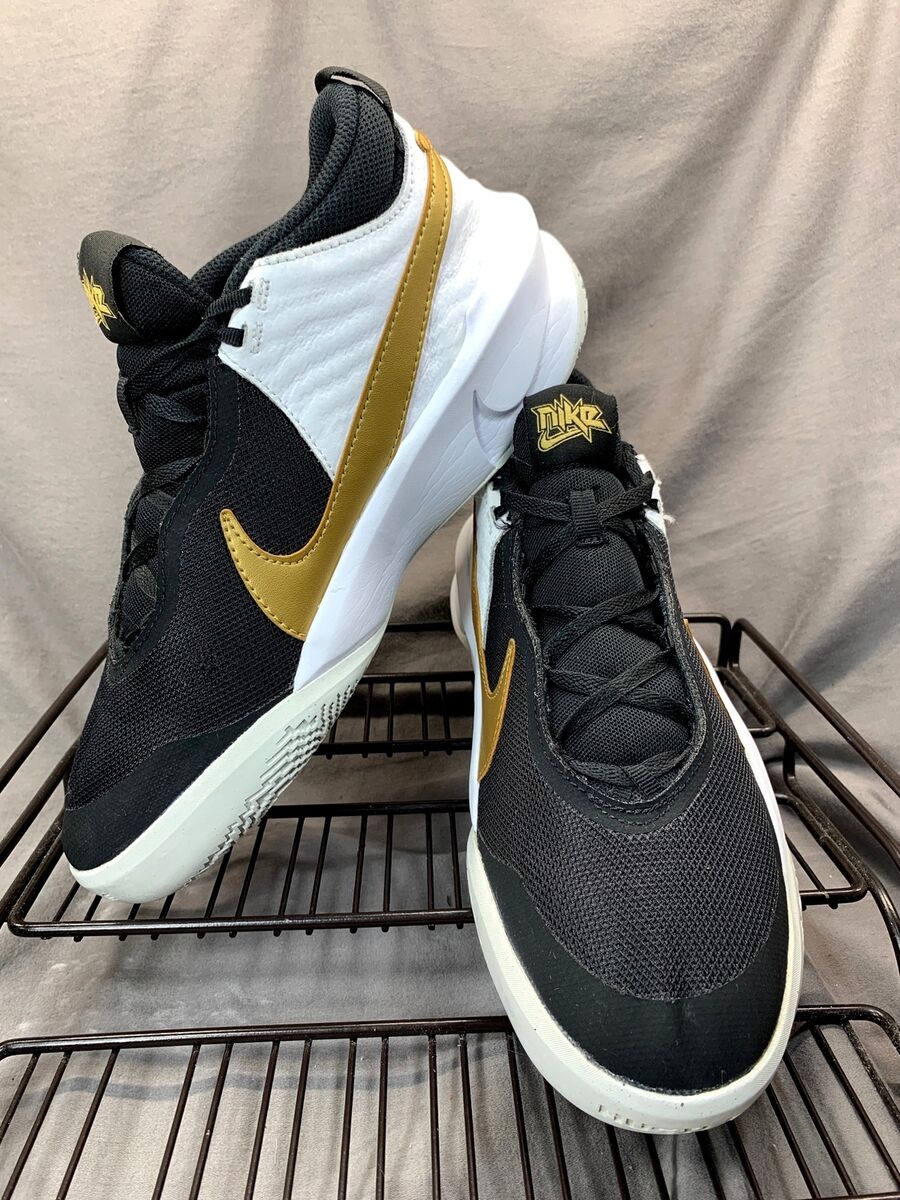 NIKE TEAM HUSTLE D 10 (GS)-CW6735-002 Black/Gold Youth NIKE TEAM HUSTLE D 10 (GS)-CW6735-002 Black/Gold Youth