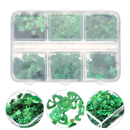 3 Boxes Clover Nail Art Decals Flakes St Patricks Day Nails Sticker ...